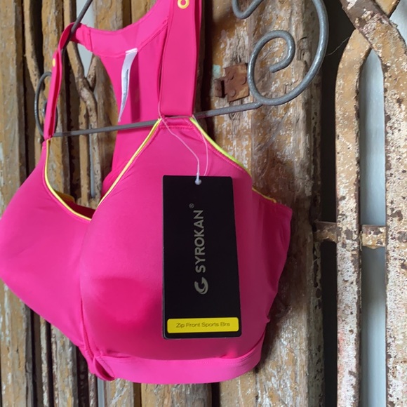 Syrokan | Intimates & Sleepwear | Syrokan Pink Zip Front Sports Bra 4 ...
